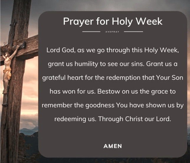 2025 04-13 Holy Week, You have showed us by redeeming us. – Saint ...